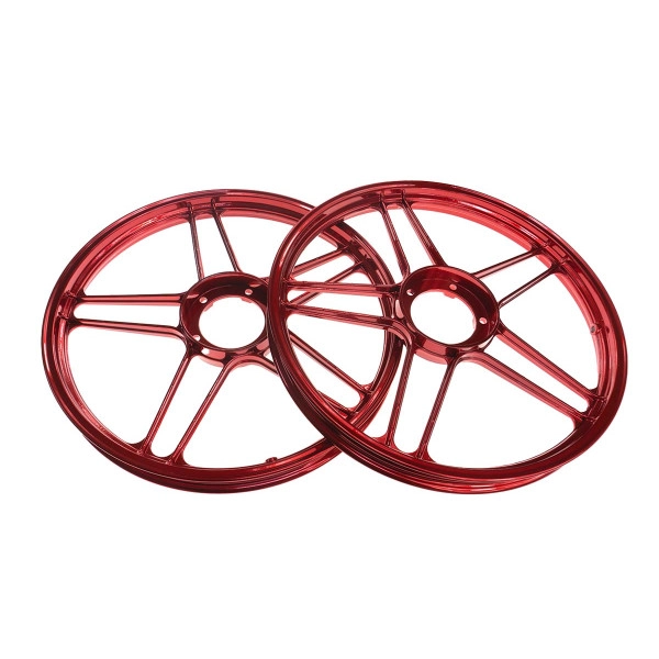 17 inch Grimeca 5 star wheel 17x1.35 Puch Maxi *Exclusive* Candy Red (set)