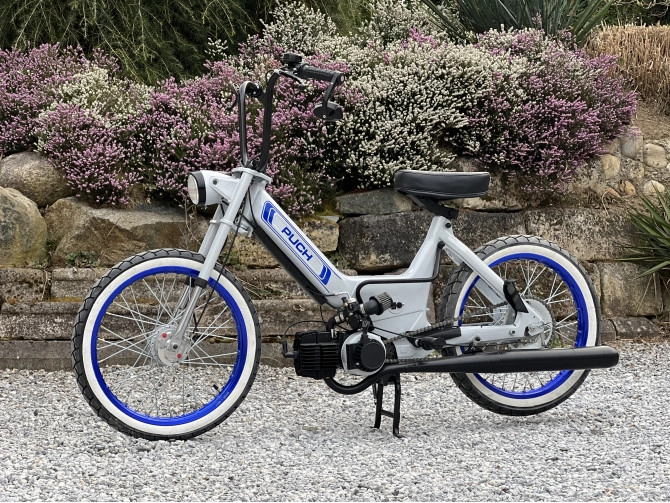 Puch Rigida alu spoke wheel set 17x1.40 blue anodised