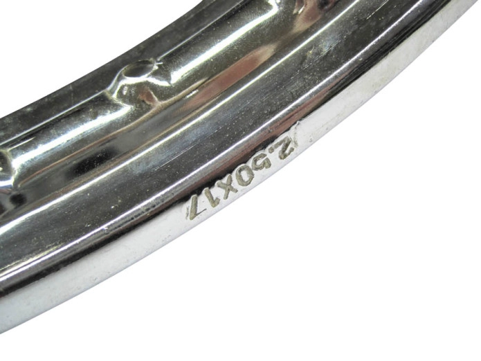 17 inch velg 17x1.50 spaakwiel staal chroom universeel