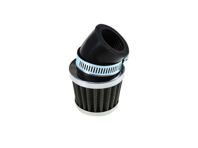 Puch luchtfilter 32mm power 45 graden chroom | Puchshop.de