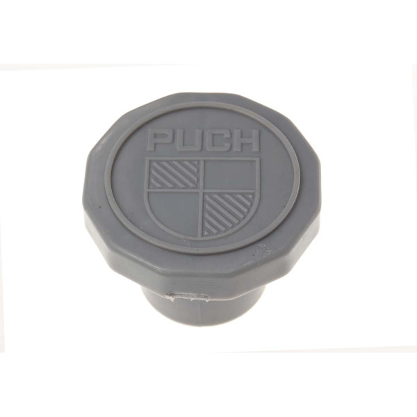 Fuel cap 30mm Puch Maxi as original with logo grey A-quality