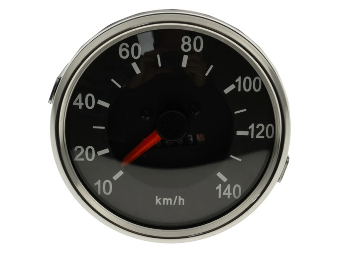 Speedometer 80mm chrome 140 km/h Puch Monza With large counter clock