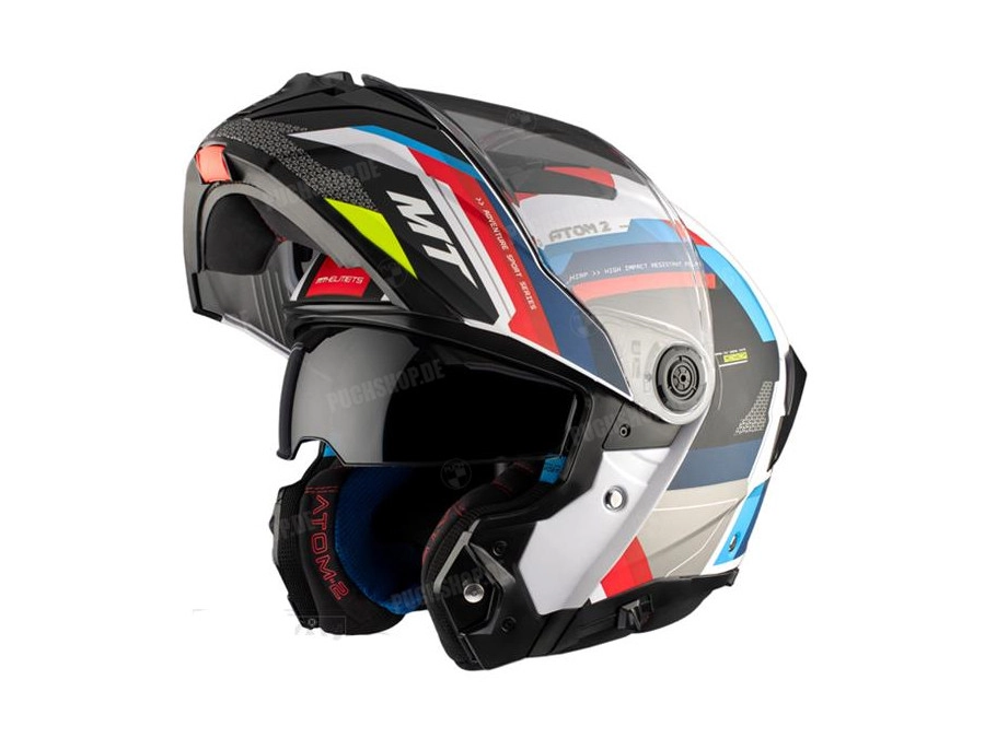 Helmet MT Atom 2 SV system bast matt red / blue