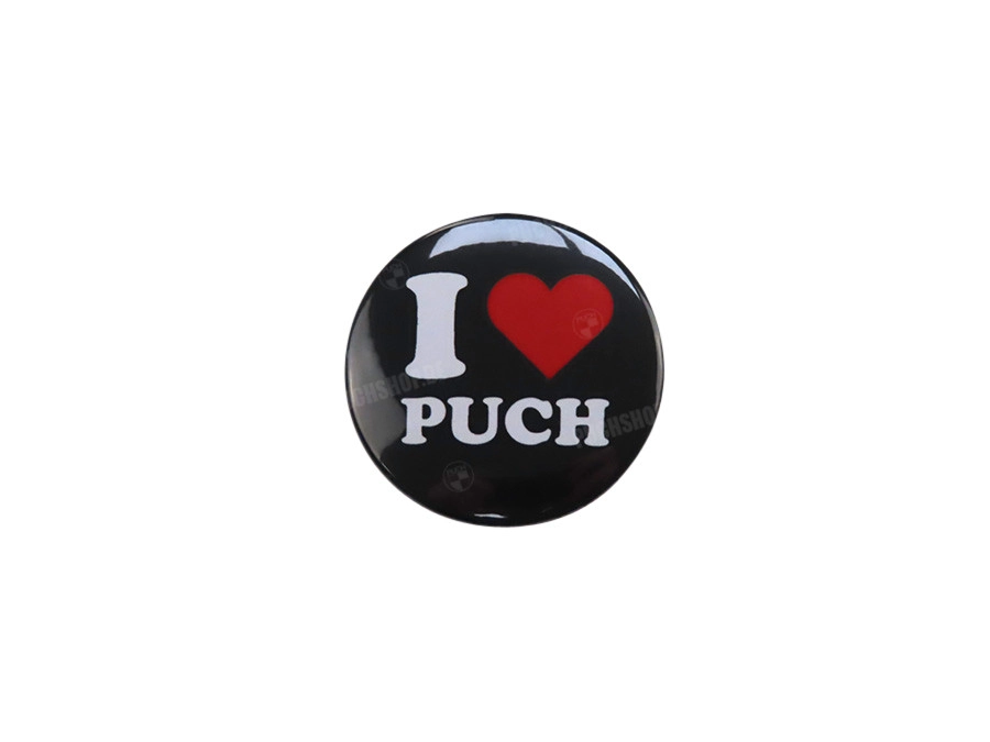 Button mit I Love Puch 37mm - Puch Teile shop