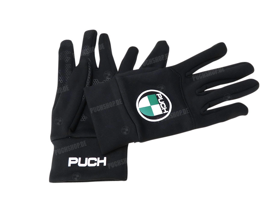 Softshell-Handschuhe Schwarz mit Puch Logo