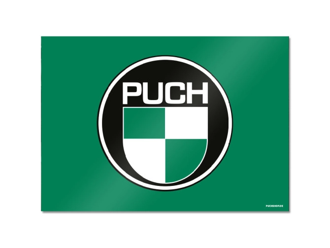 Poster Puch logo op groen | A1 59,4x84cm
