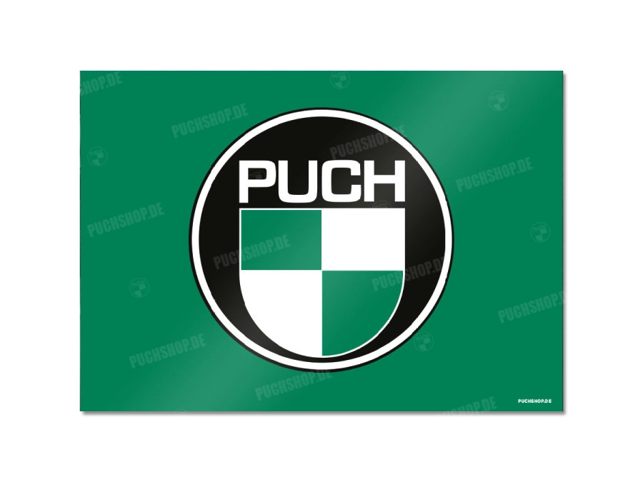 Poster Puch logo op groen | A1 59,4x84cm