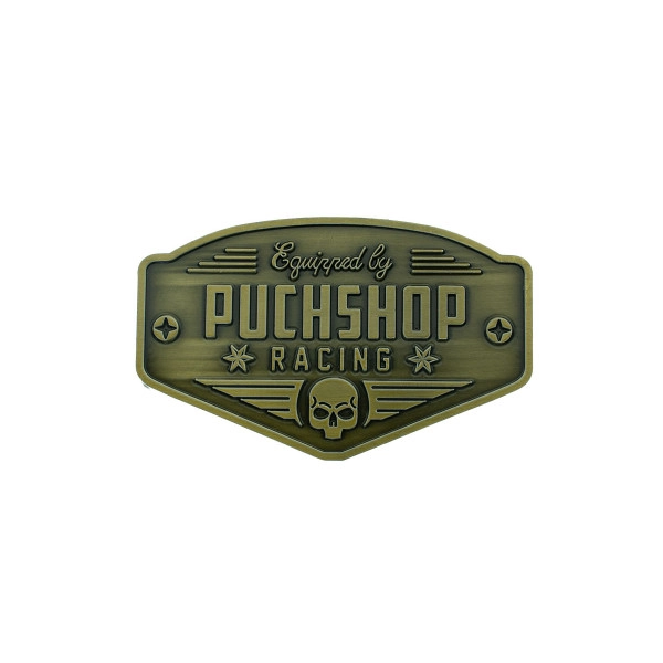 Sticker PSR "Puchshop Racing Equipped" enamel RealMetal 6x3.2cm