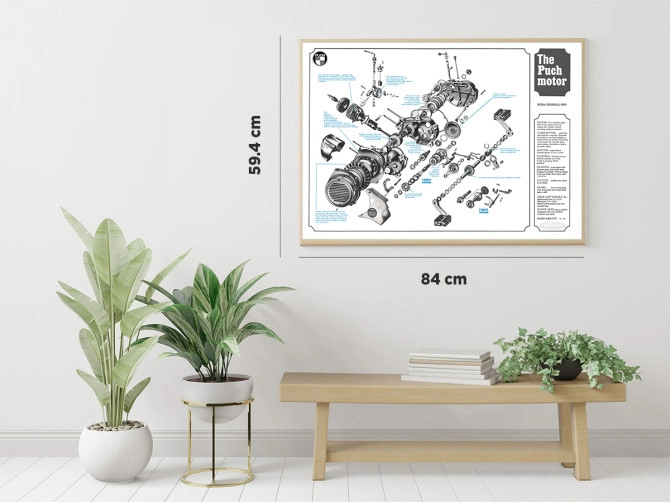 Take a look inside the Puch Motor with "The Puch Motor" poster A1 (59 ...