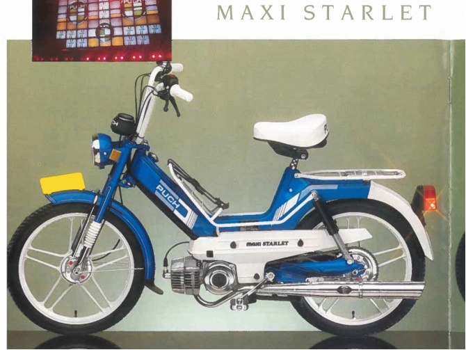 Puch Maxi Starlet Sticker set in Blue / White / Anthracite Complete