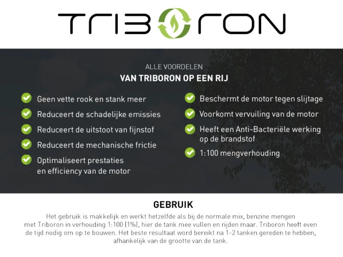 Triboron 2-takt Concentrate 1 Liter (2-takt olie vervanger)
