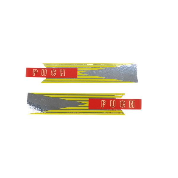 Puch VS red / yellow / chrome tank transfer sticker set