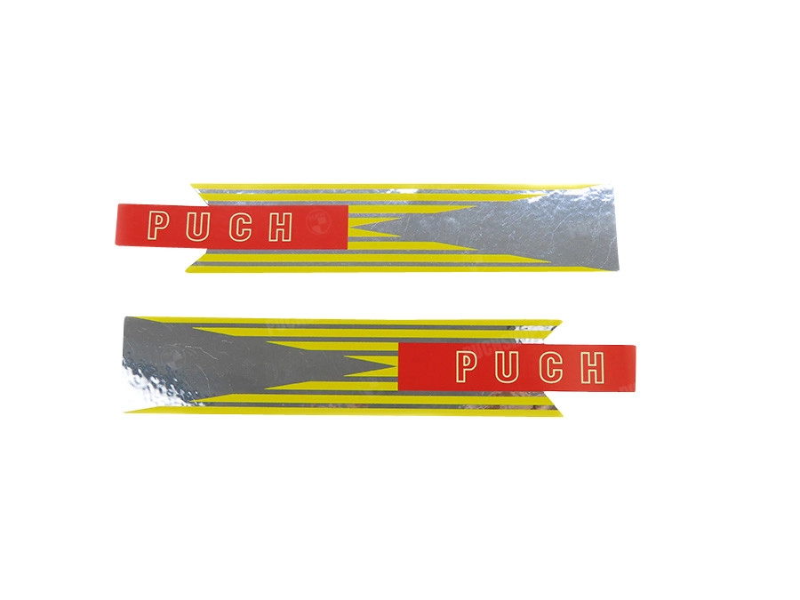 Puch VS red / yellow / chrome tank transfer sticker set