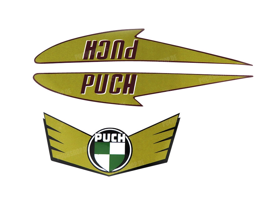 Puch MS tank- and rear fender transfer sticker set