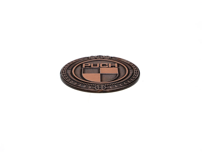 Badge / emblem Puch logo Bronze 47mm with 3M tape | Puchshop.de
