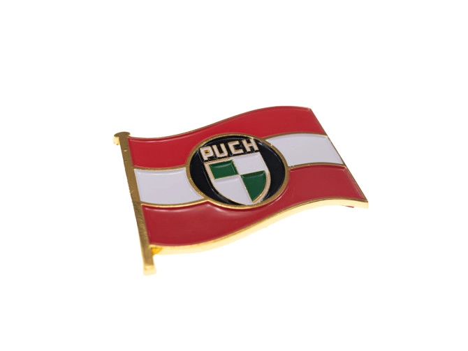 Puch Austria flag badge sticker made of real metal | Puchshop.de
