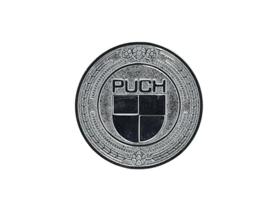 Badge / Emblem Puch logo Chrom 47mm mit 3M tape kaufen? | Puchshop.de