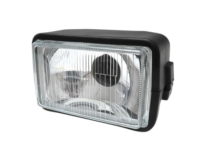 Puch headlight square 150mm black clear glass A-quality