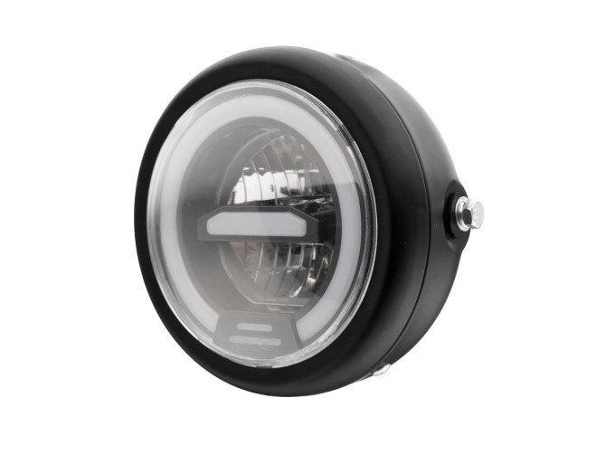 Headlight round 165mm angel eye LED custom powdercoat