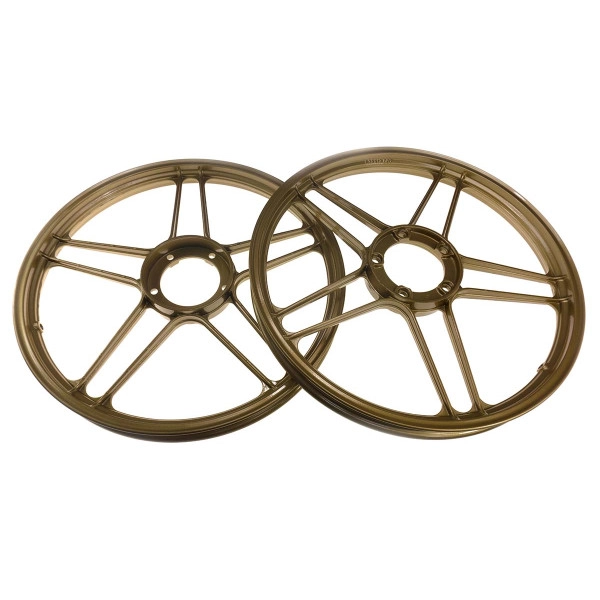 17 inch Grimeca 5 star wheel 17x1.35 Puch Maxi gold BBS style (set)