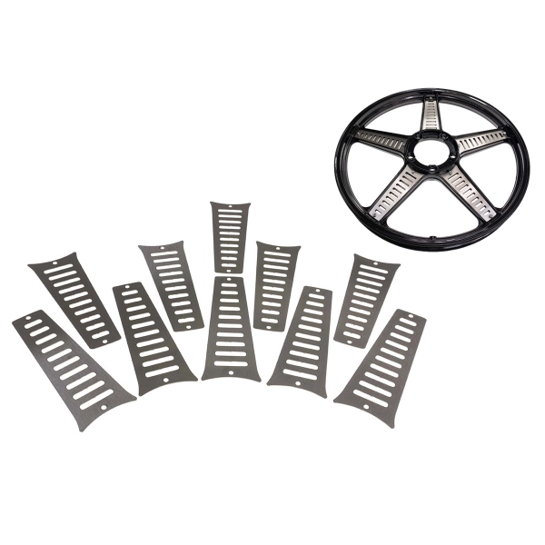 Wheel transformer set Grimeca 5 star wheel stainless steel striped ...