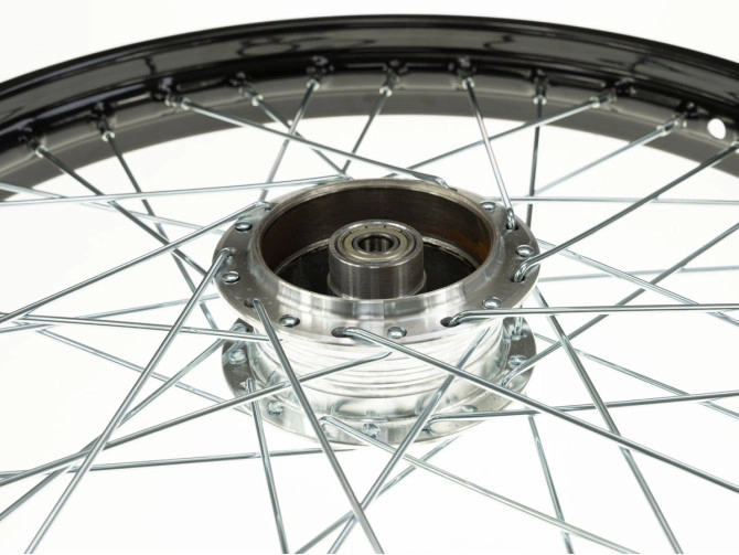 Puch 17 inch front and rear spoke wheel black