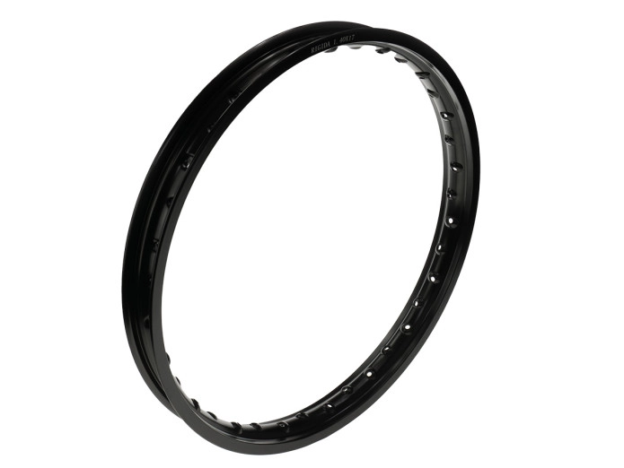 17 inch velg 17x1.40 spaakwiel Rigida aluminium zwart geanodiseerd