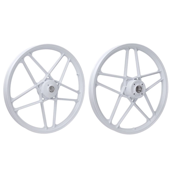 17 inch Fast Arrow Grimeca 5 star wheel 17x1.35 Hercules Prima white (set)